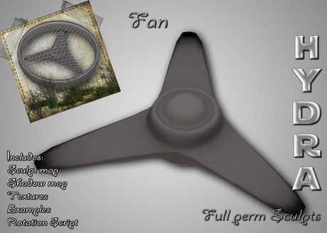 Second Life Marketplace - [HYDRA] Fan Sculpt Full Perm Textured